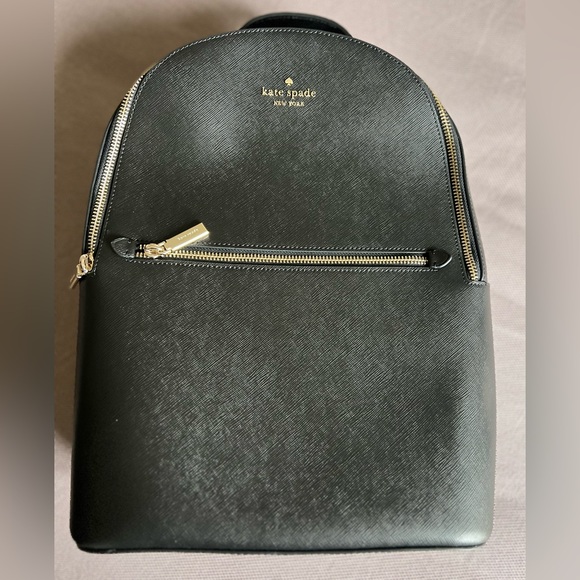 kate spade | Bags | Kate Spade Perry Leather Large Backpack Black Nwt ...
